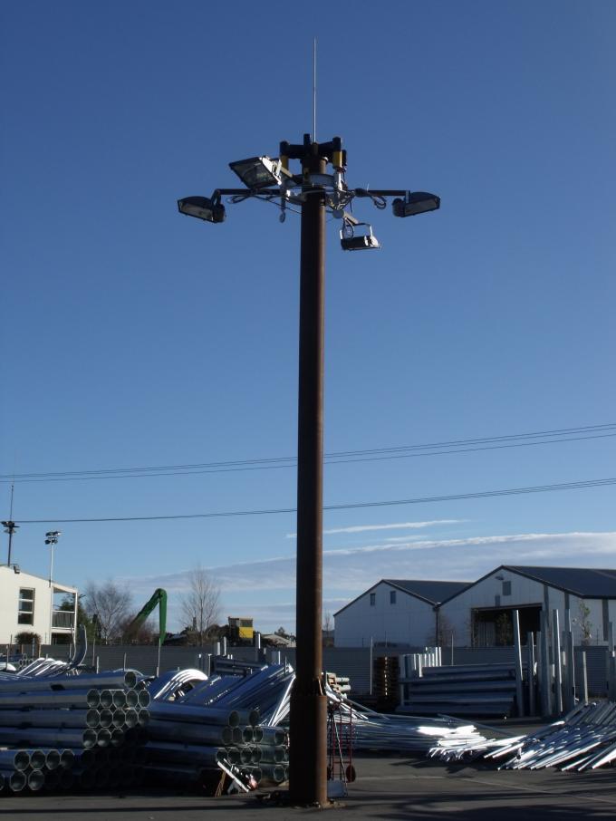 Anti Corrosive Steel Utility Poles Galvanized Steel Pole For Square ...