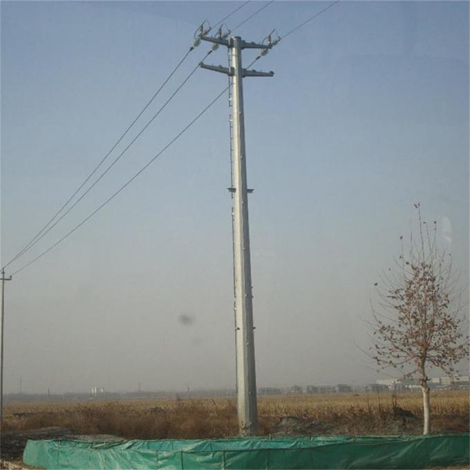 Q345 Design Load 500kg Electrical Power Pole , ODM OEM Tubular Steel Pole