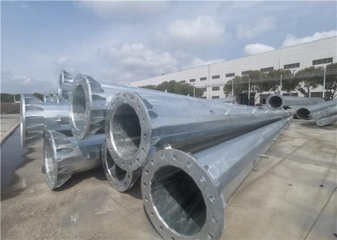 35KV Climbing Rung Steel Electric Pole For Power Transmission Line